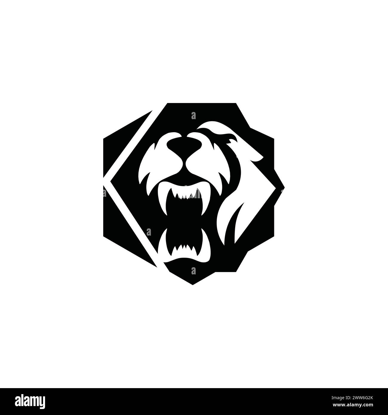 Abstract Lion Head Logo Vector Template. Creative abstract lion head ...