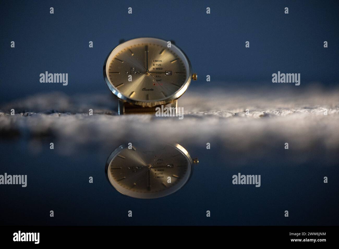 Berlin, Germany. 21st Mar, 2024. An analog clock on a table shows 3.00 ...