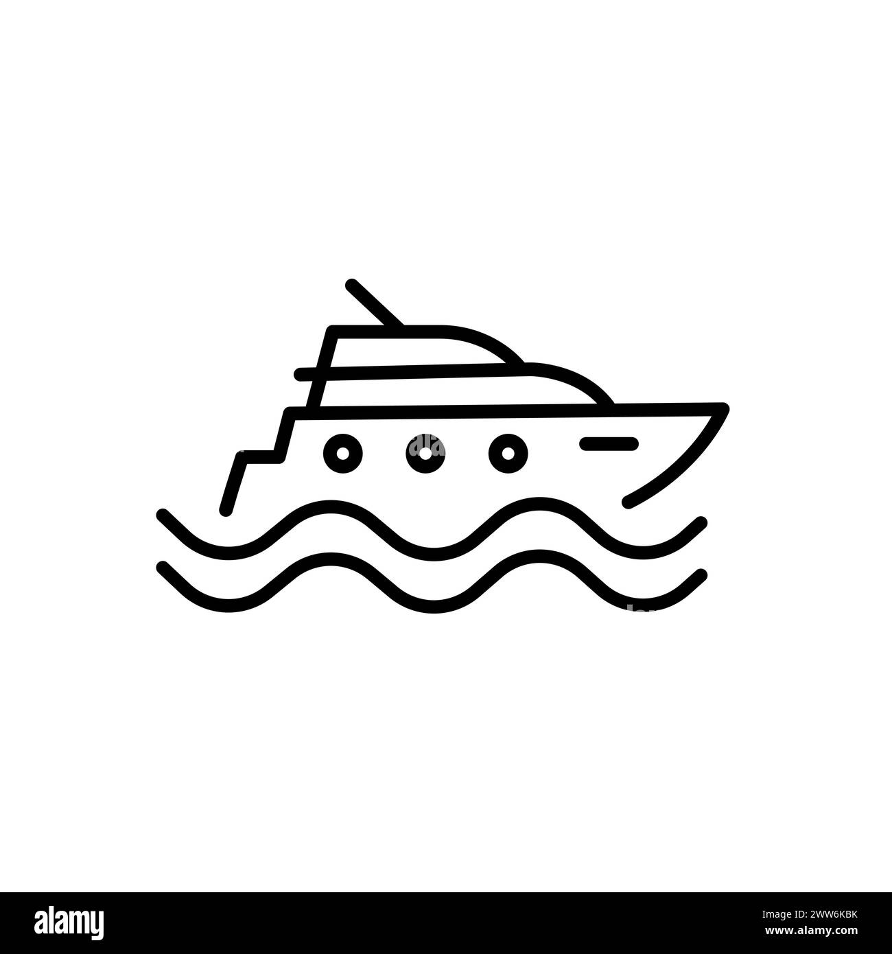 Ship and boat line icon set. water transport symbol. vessels for sea travel and transportation ...
