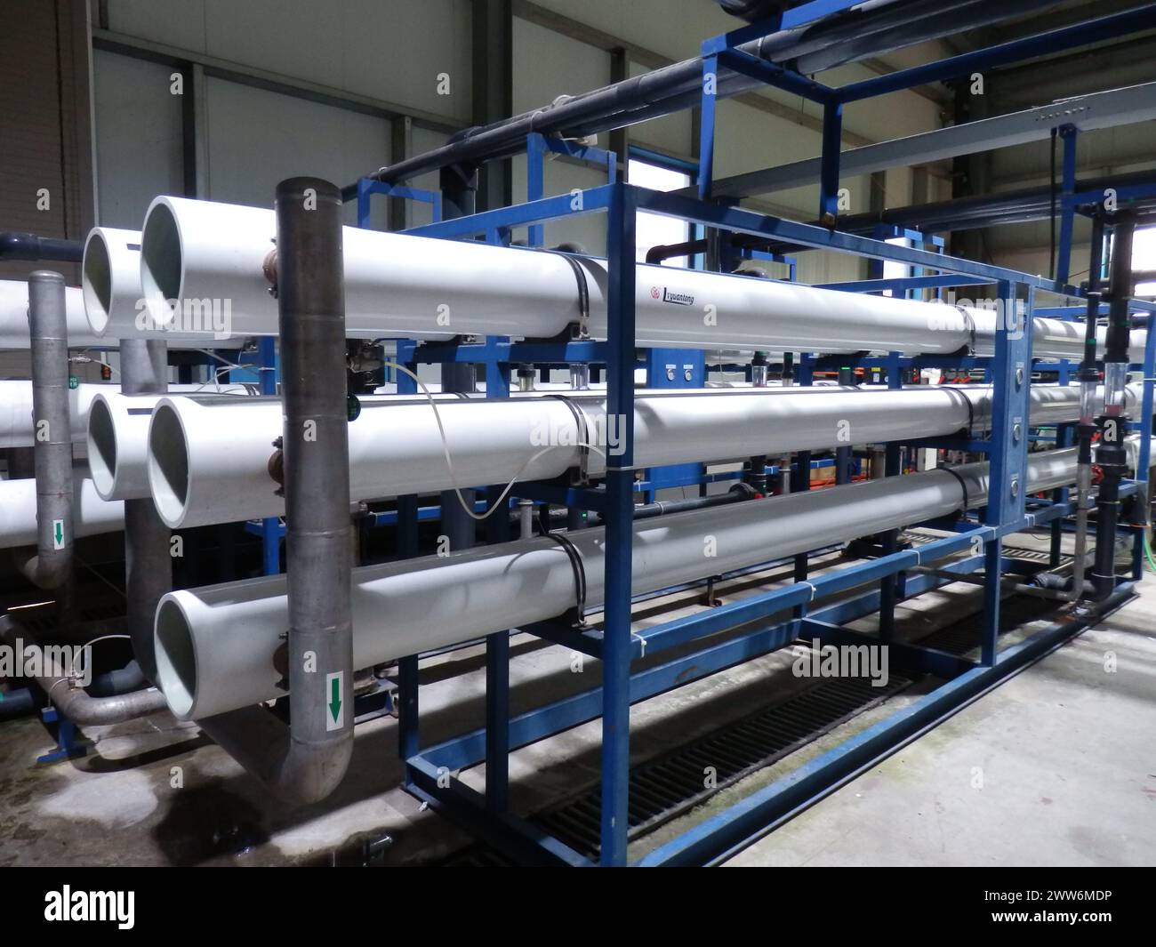 Reverse Osmosis system in an Ultrapure water treatment Plant Stock ...