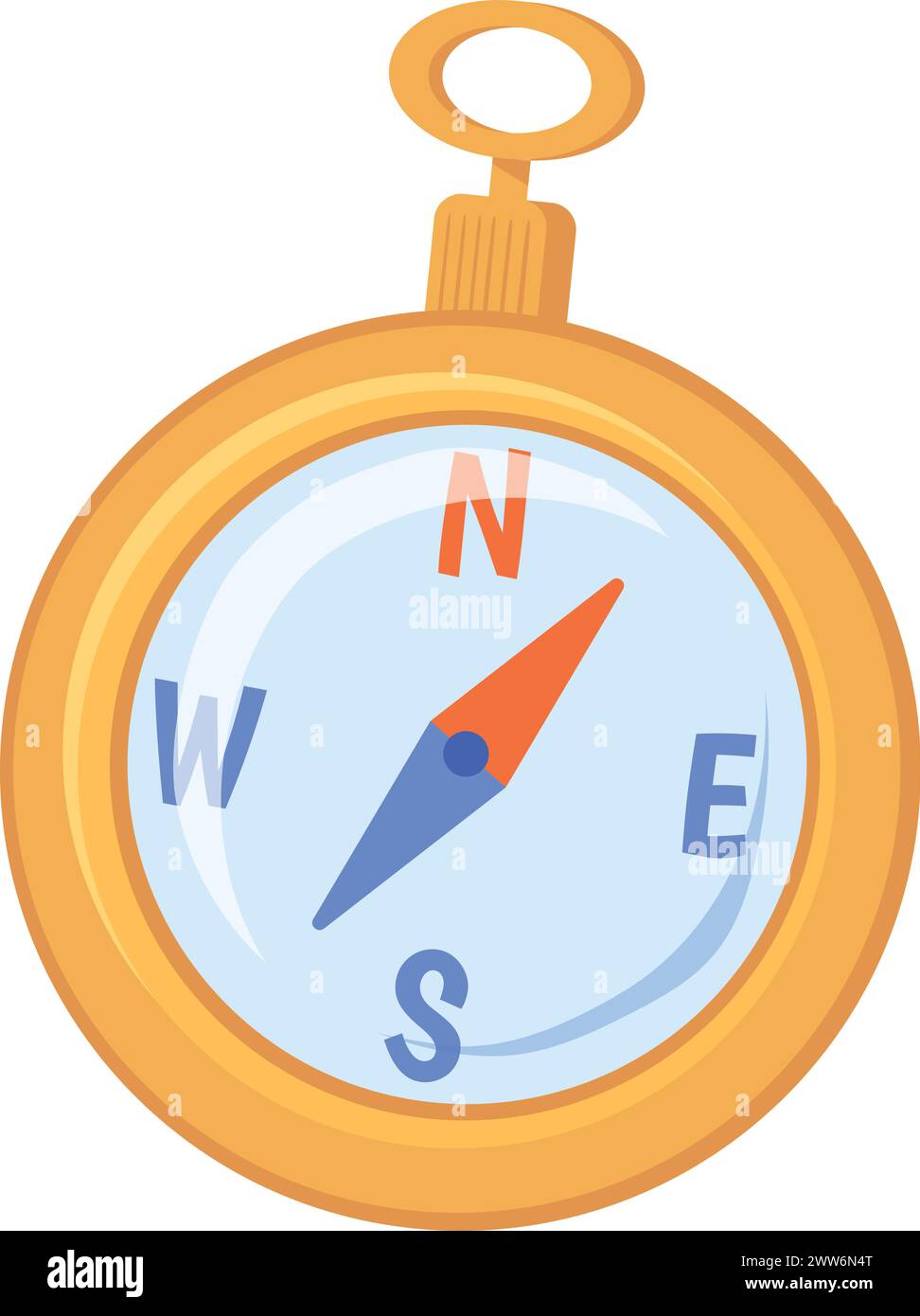 Compass symbol. Navigation tourist tool cartoon icon isolated on white ...