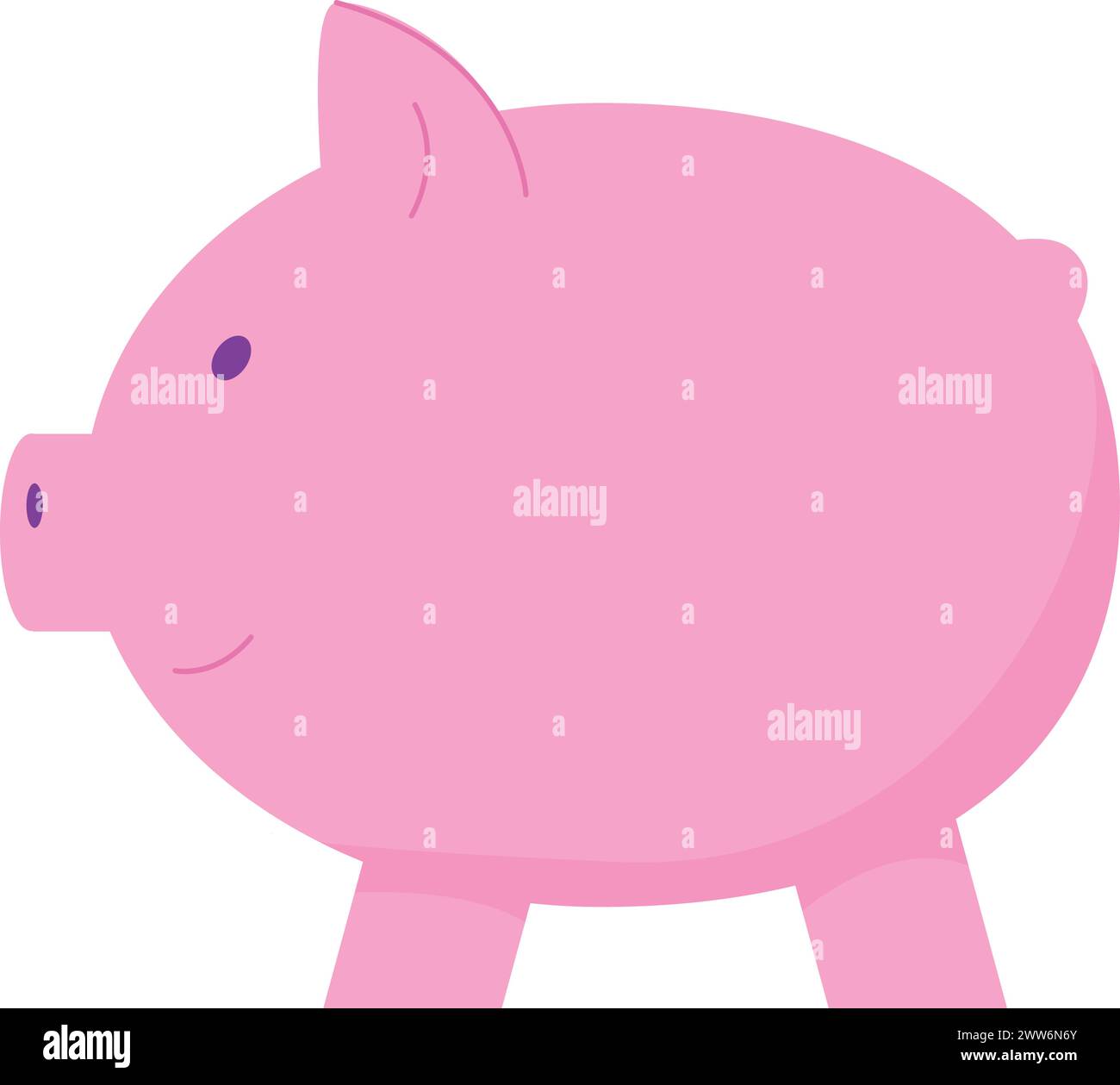 Moneypig color icon. Pink money savings symbol isolated on white ...