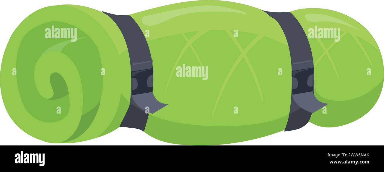 Camping blanket roll. Outdoor tourist sleeping bag isolated on white ...