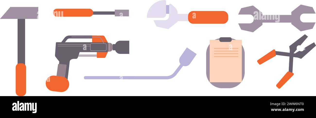 Toolbox icon. Repair tool set. Construction toolkit isolated on white ...