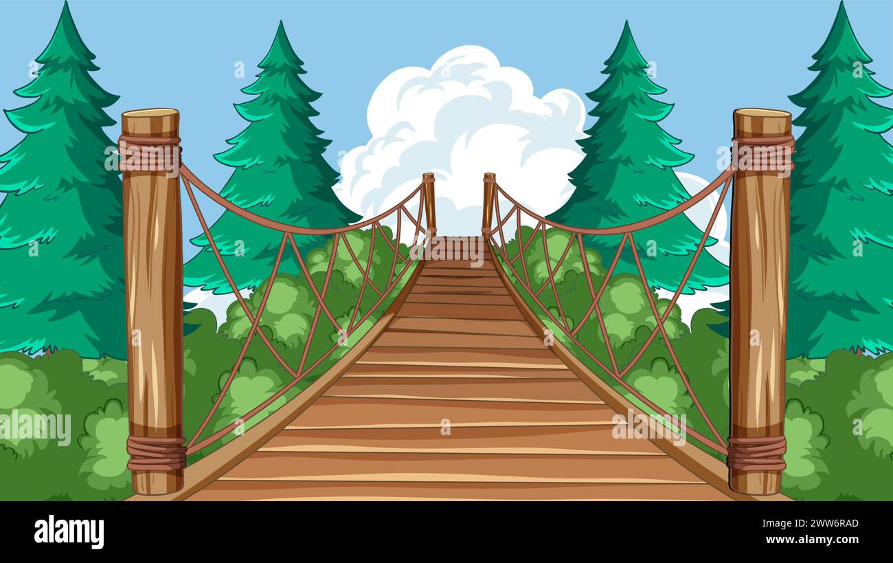Hiking path and wood planks Stock Vector Images - Alamy