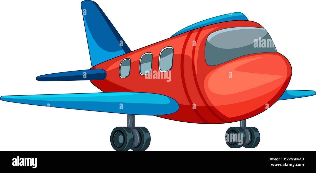 Vector illustration of a small red airplane Stock Vector Image & Art ...