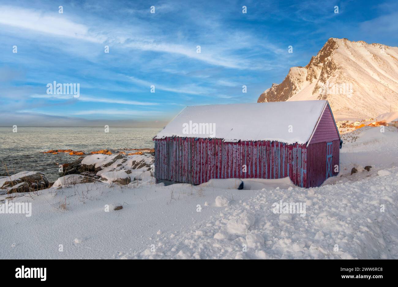 Lofoten Flakstad beach landscape, Norway Stock Photo - Alamy