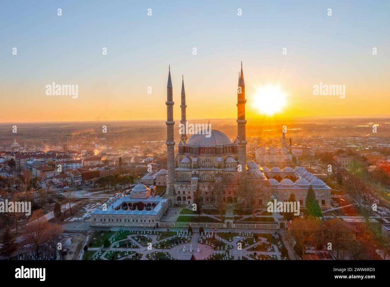 Selimiye Mosque exterior view in Edirne City of Turkey. Edirne was ...