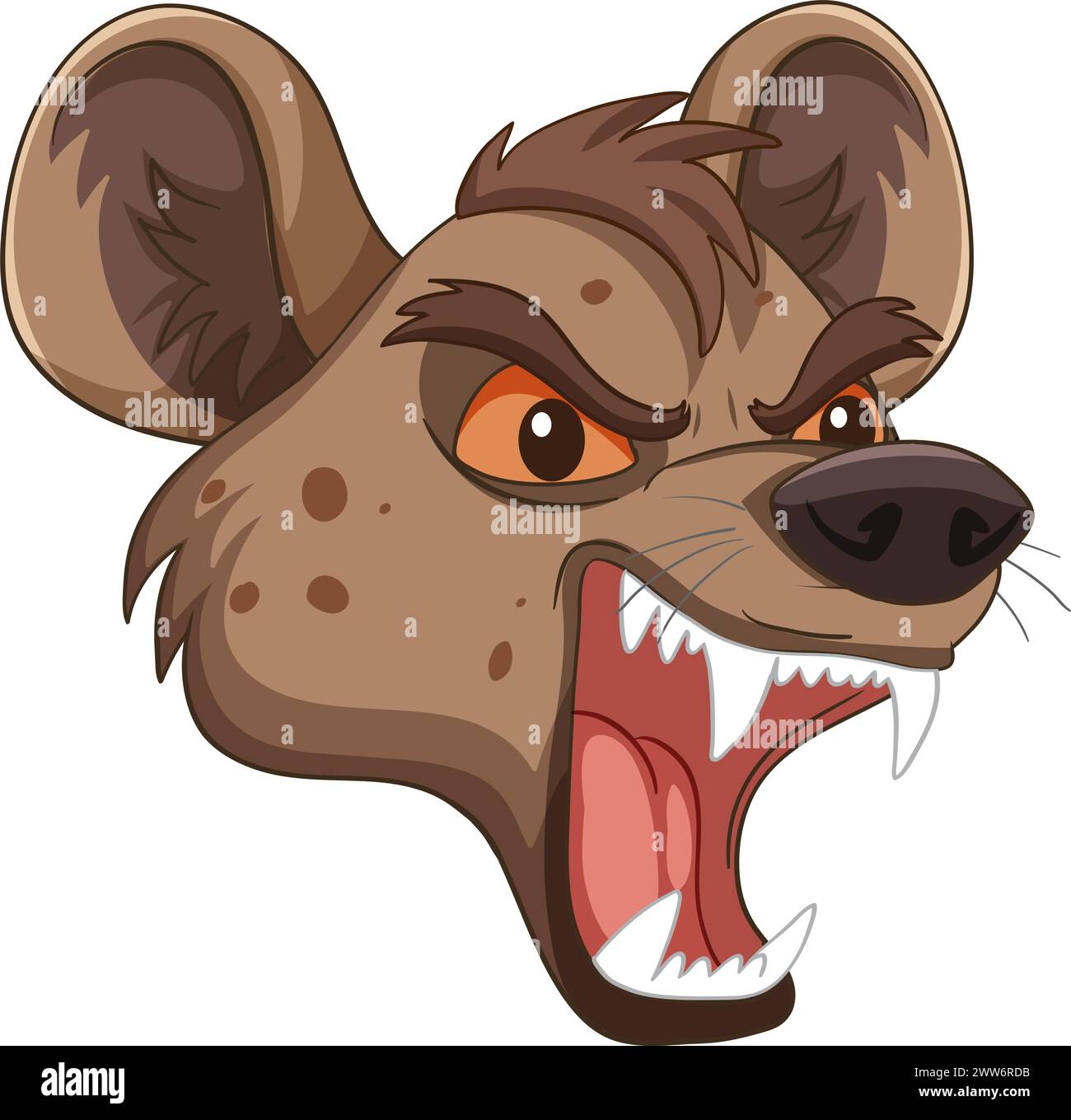 Vector graphic of an angry hyena face Stock Vector Image & Art - Alamy
