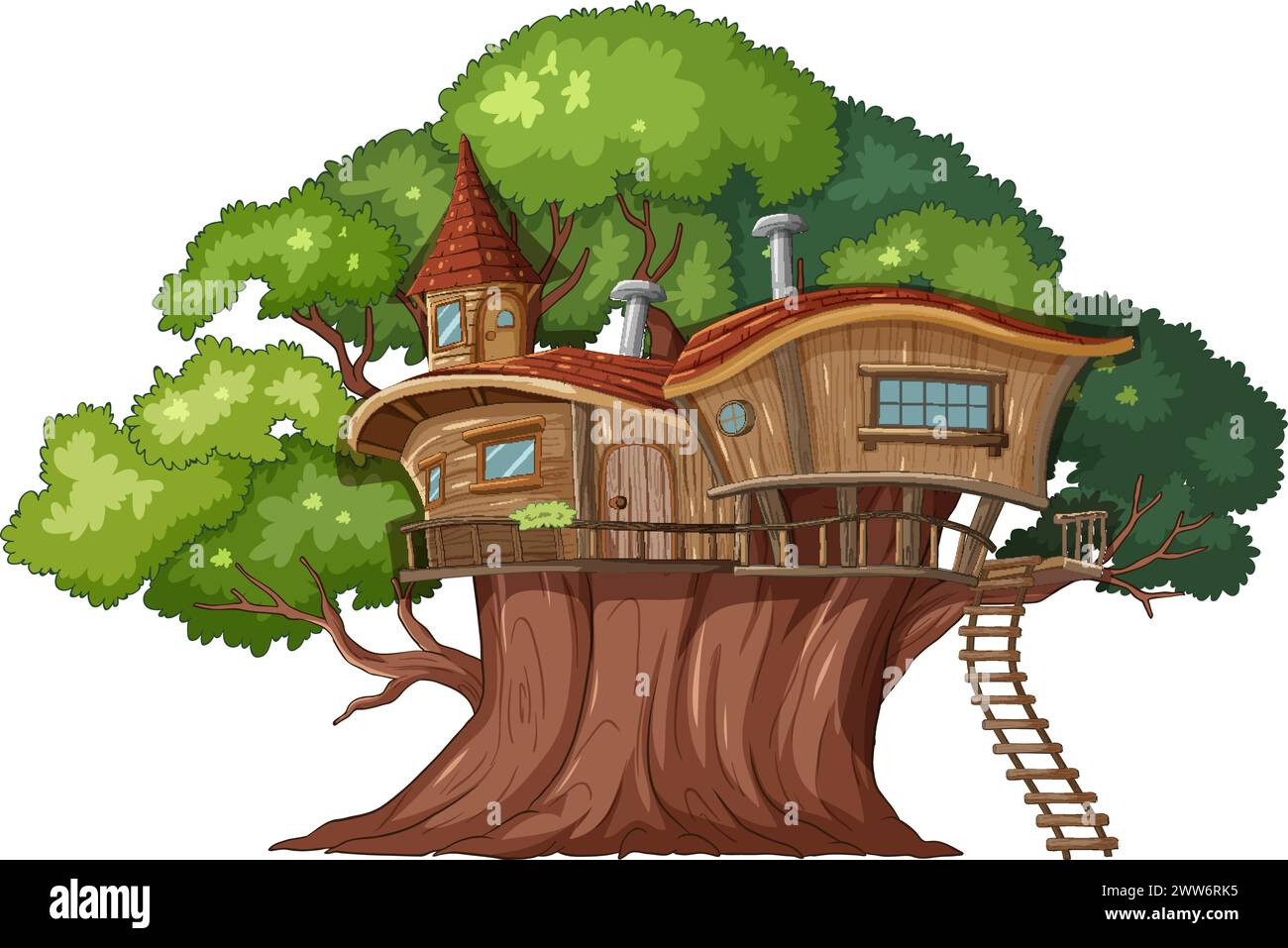 Living among greenery Stock Vector Images - Alamy