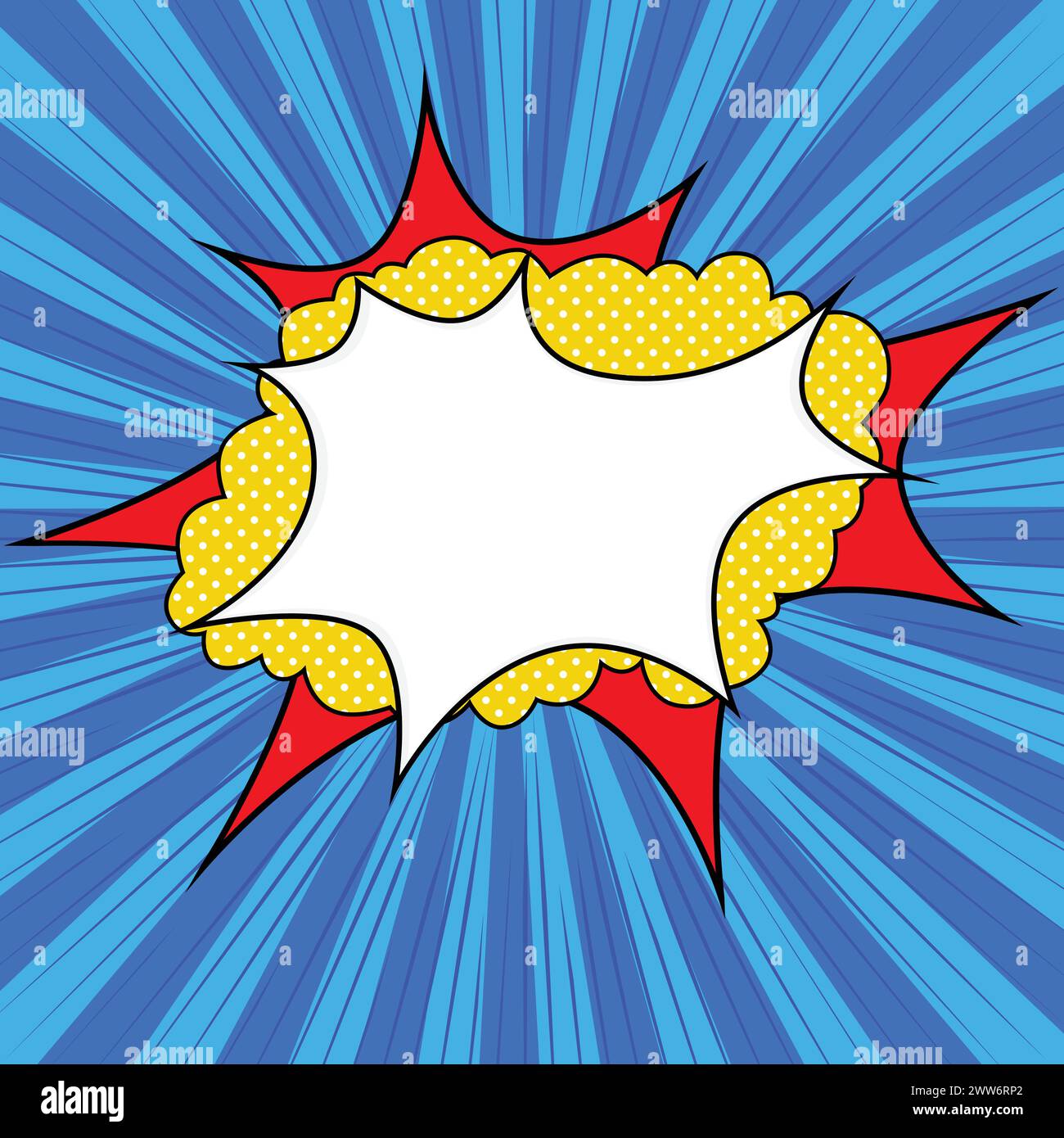 Empty boom comic text speech bubble. Cartoon superhero print Stock ...
