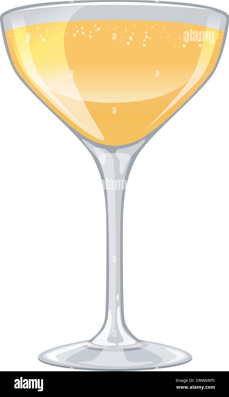 Vector illustration of a fizzy drink in a stem glass Stock Vector Image ...