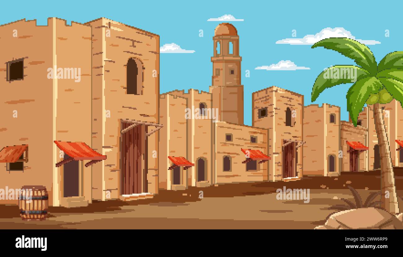 Desert fortification Stock Vector Images - Alamy