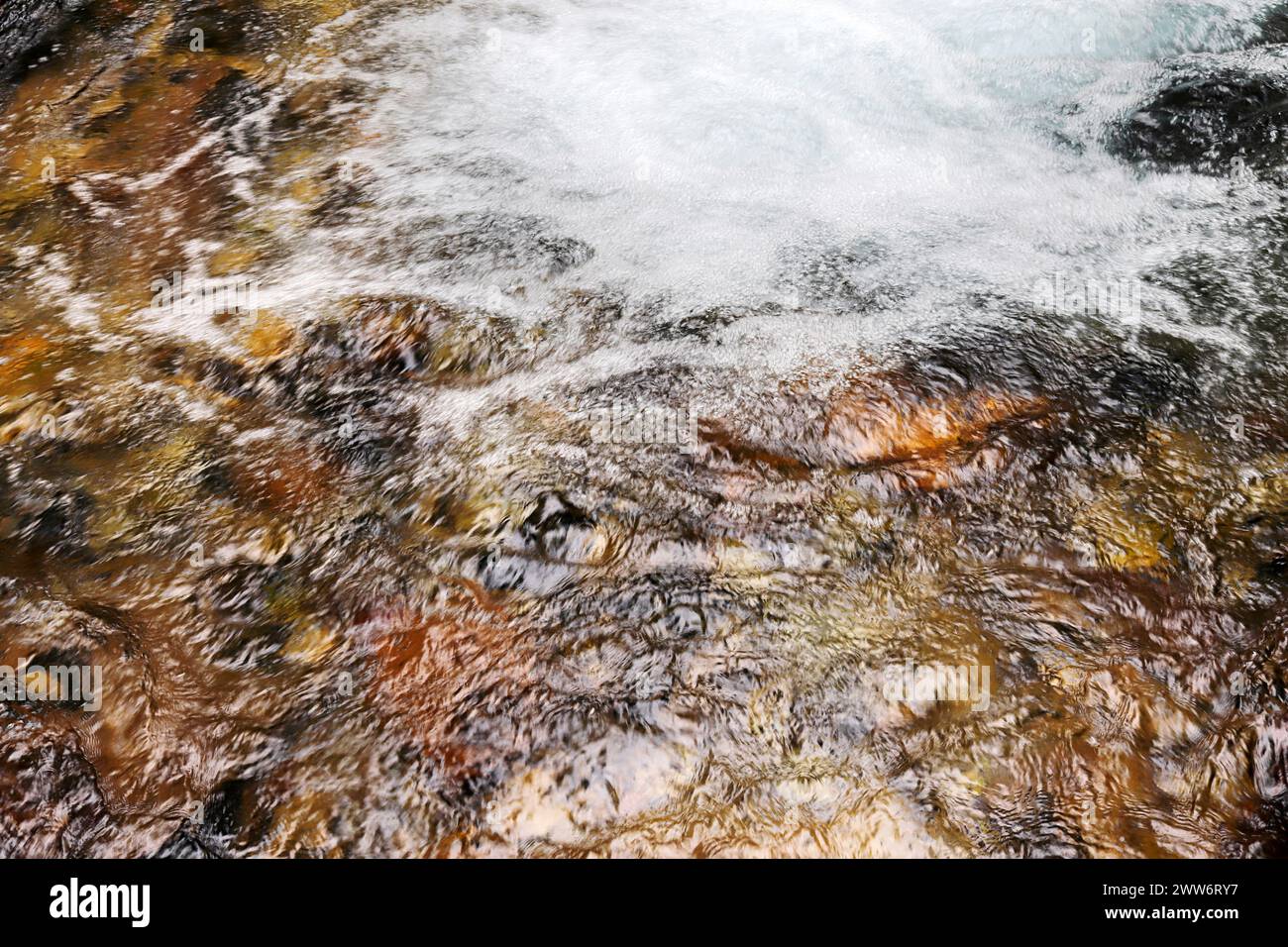 Small river. A heavenly view. Fast water flow close-up Stock Photo - Alamy