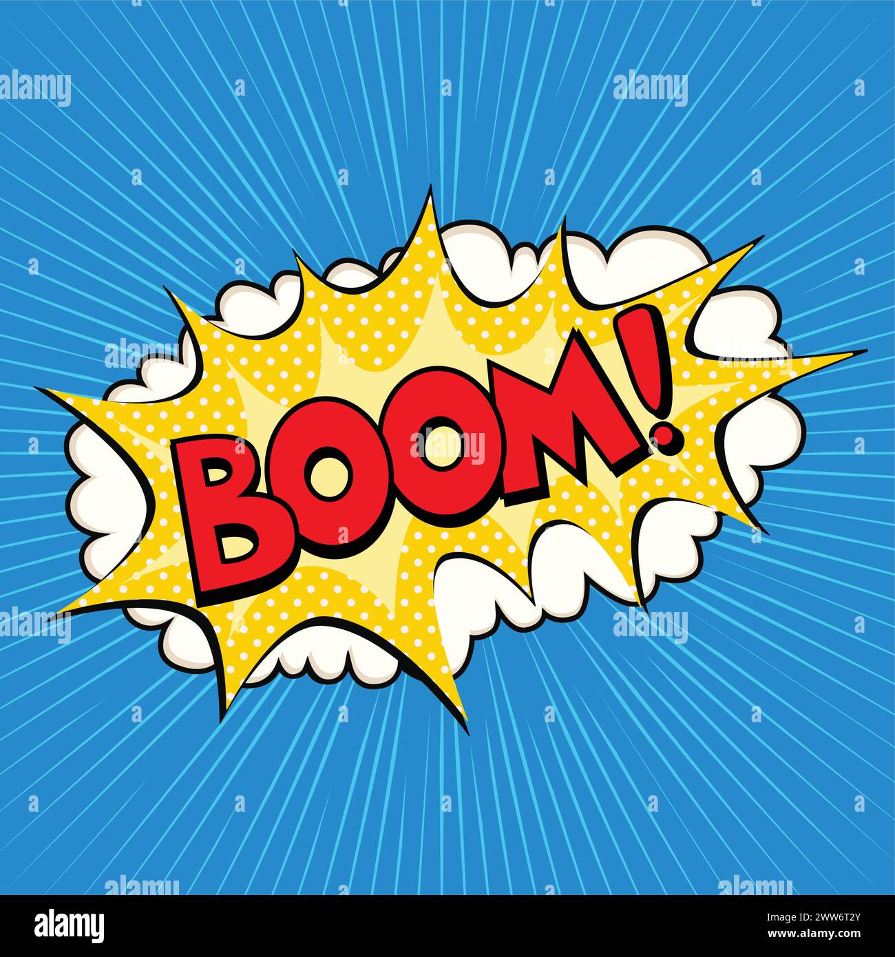 Comic starburst pattern. bright dynamic cartoon illustration in retro ...