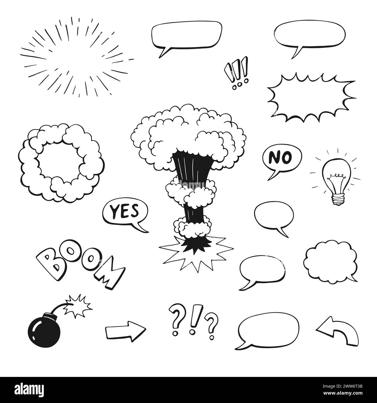 Comic book illustrations pow Cut Out Stock Images & Pictures - Alamy