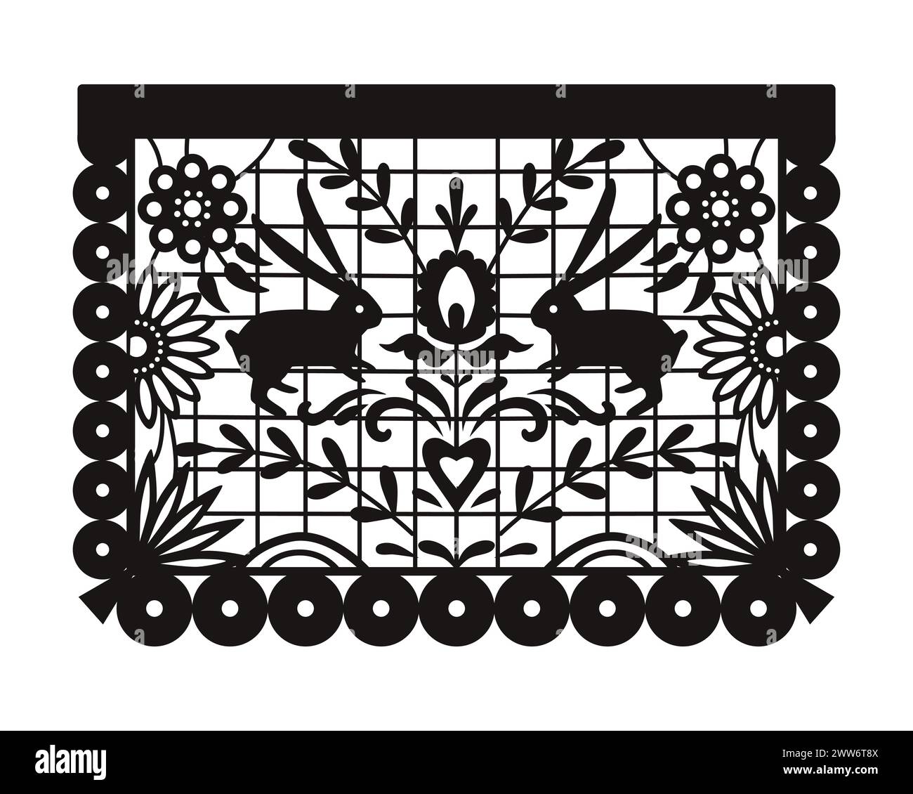 Mexican Papel Picado design. Viva Mexico Independence Celebration ...