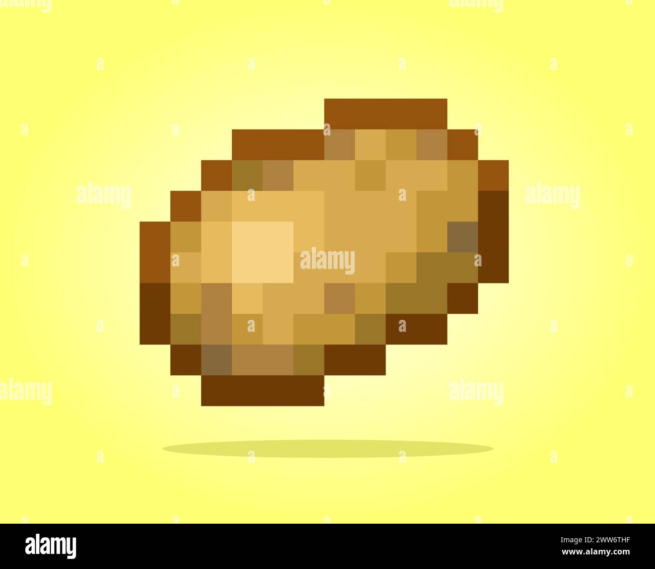 8 bit pixel potatoes. Vegetable for game assets and cross stitch ...