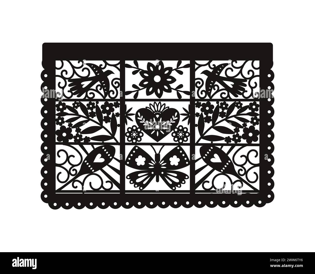 Paper Mexican decorations. Mexican holiday Cinco de Mayo Stock Vector ...