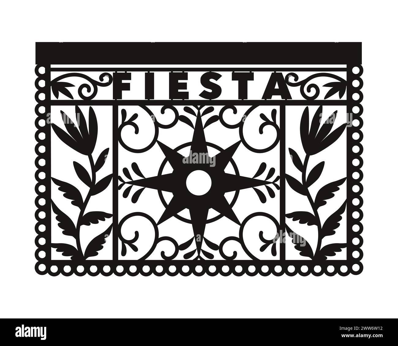 Flat style, isolated on white background. Laser cut template Stock ...