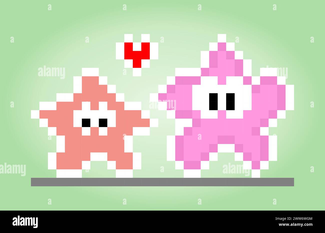 Starfish pixel. Vector illustration of 8 bit game assets Stock Vector ...