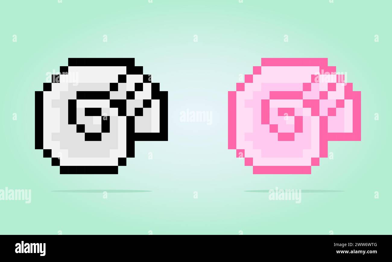 8 bit pixels of seashell. Animal for asset games and Cross Stitch patterns in vector ...