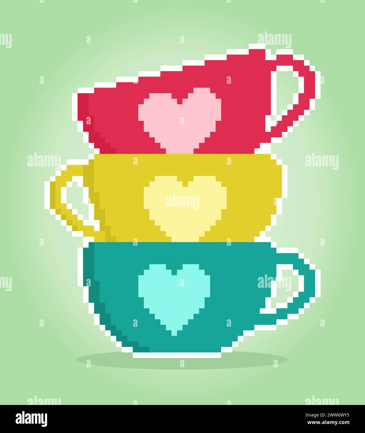 Stacking of cups Stock Vector Images - Alamy