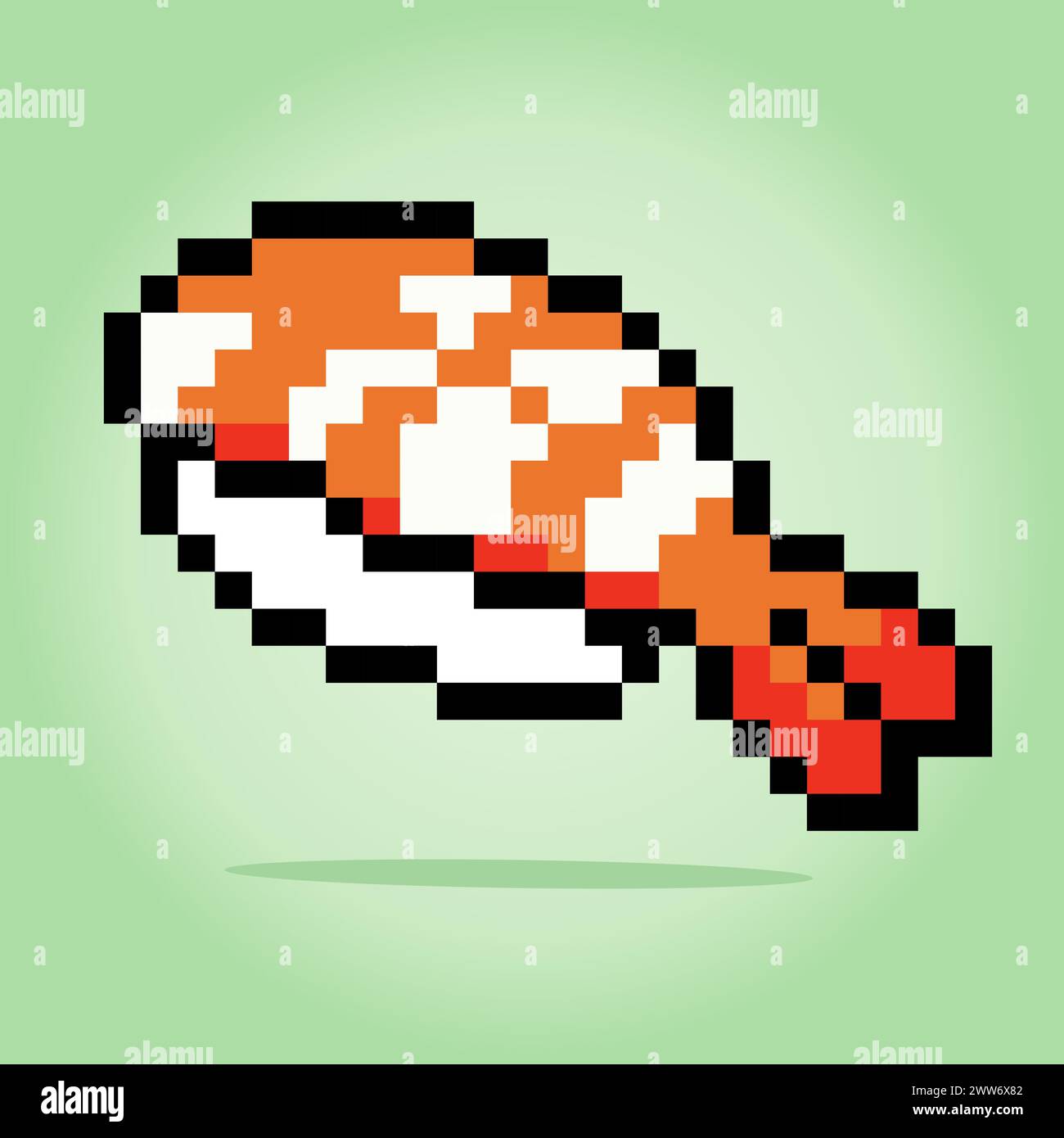 8 bit pixel sushi. foods pixel for game assets and cross stitch ...