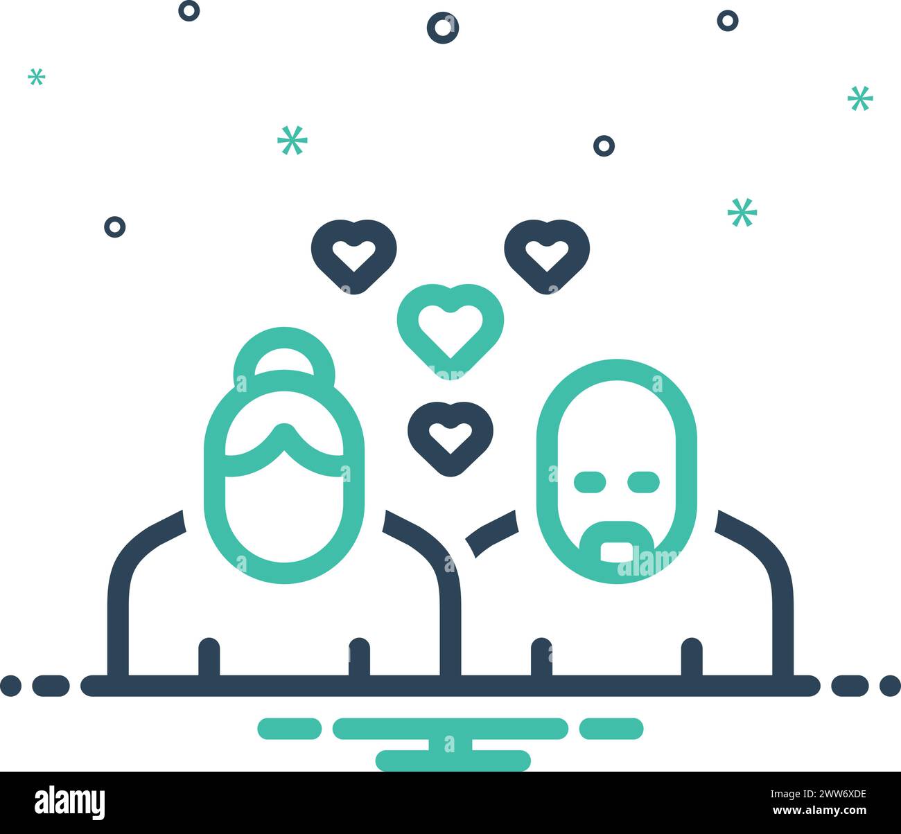 Icon for elderly couple, elderly Stock Vector Image & Art - Alamy