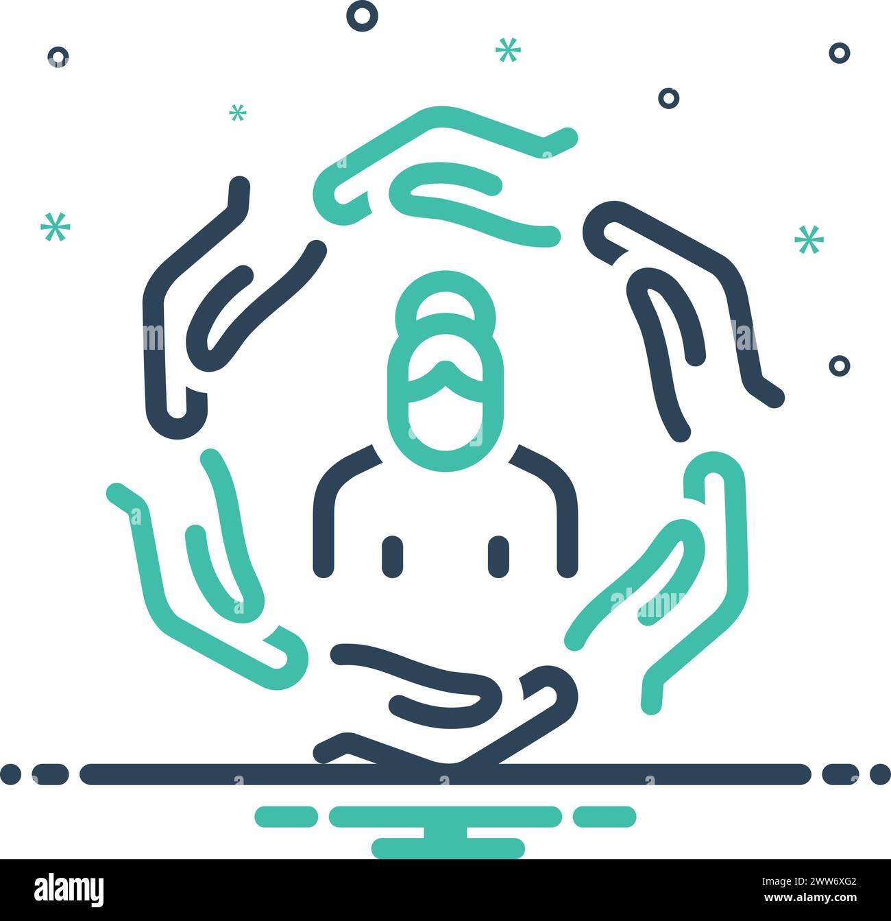 Helping hands logo Stock Vector Images - Alamy