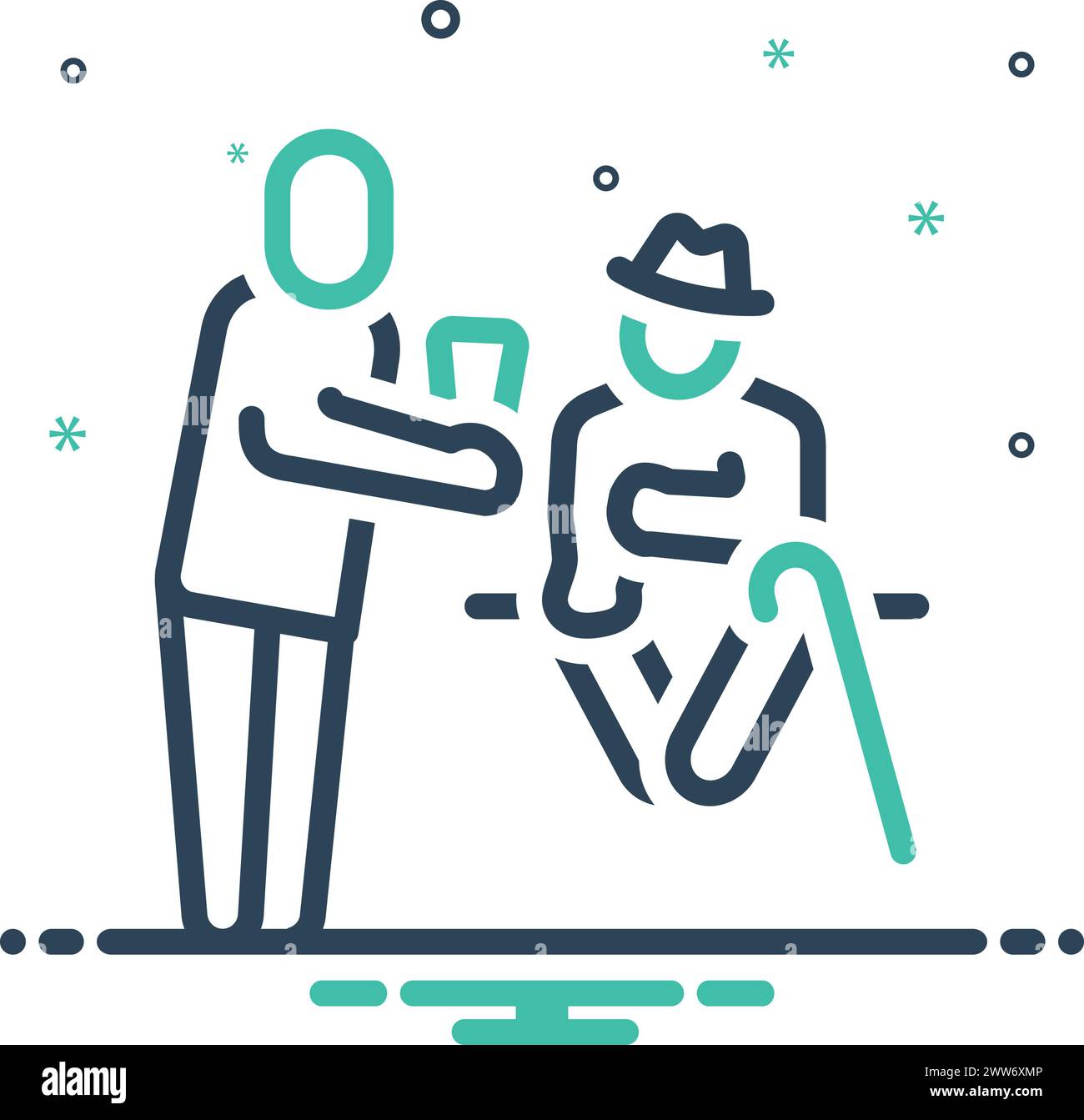 Helping the elderly Stock Vector Images - Alamy