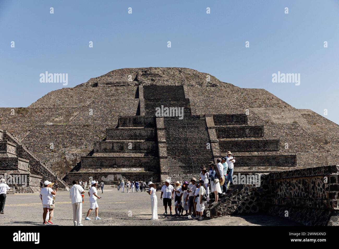 Spring Equinox in Teotihuacan Archaeological Zone March 21, 2024, State ...