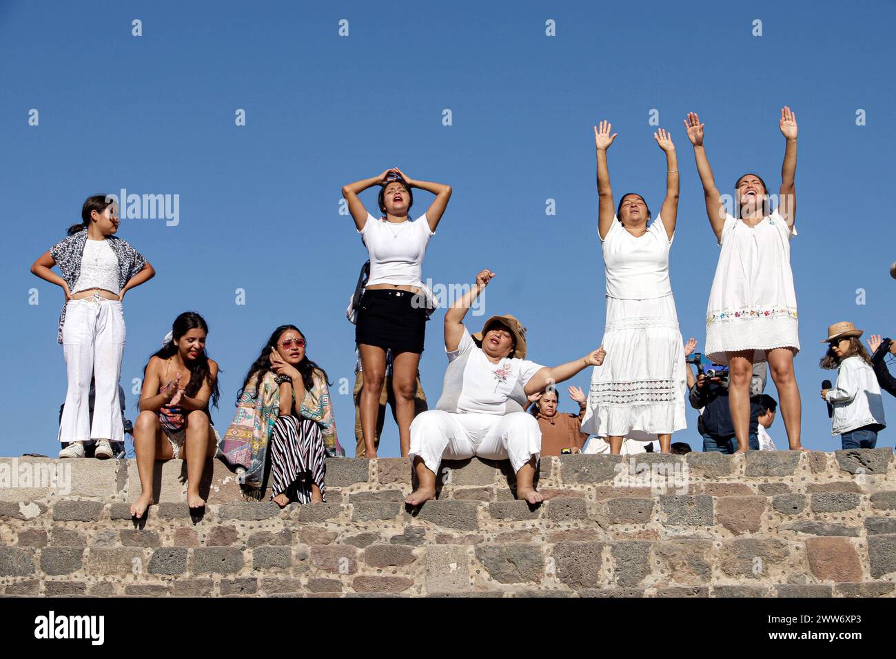 Spring Equinox in Teotihuacan Archaeological Zone March 21, 2024, State ...