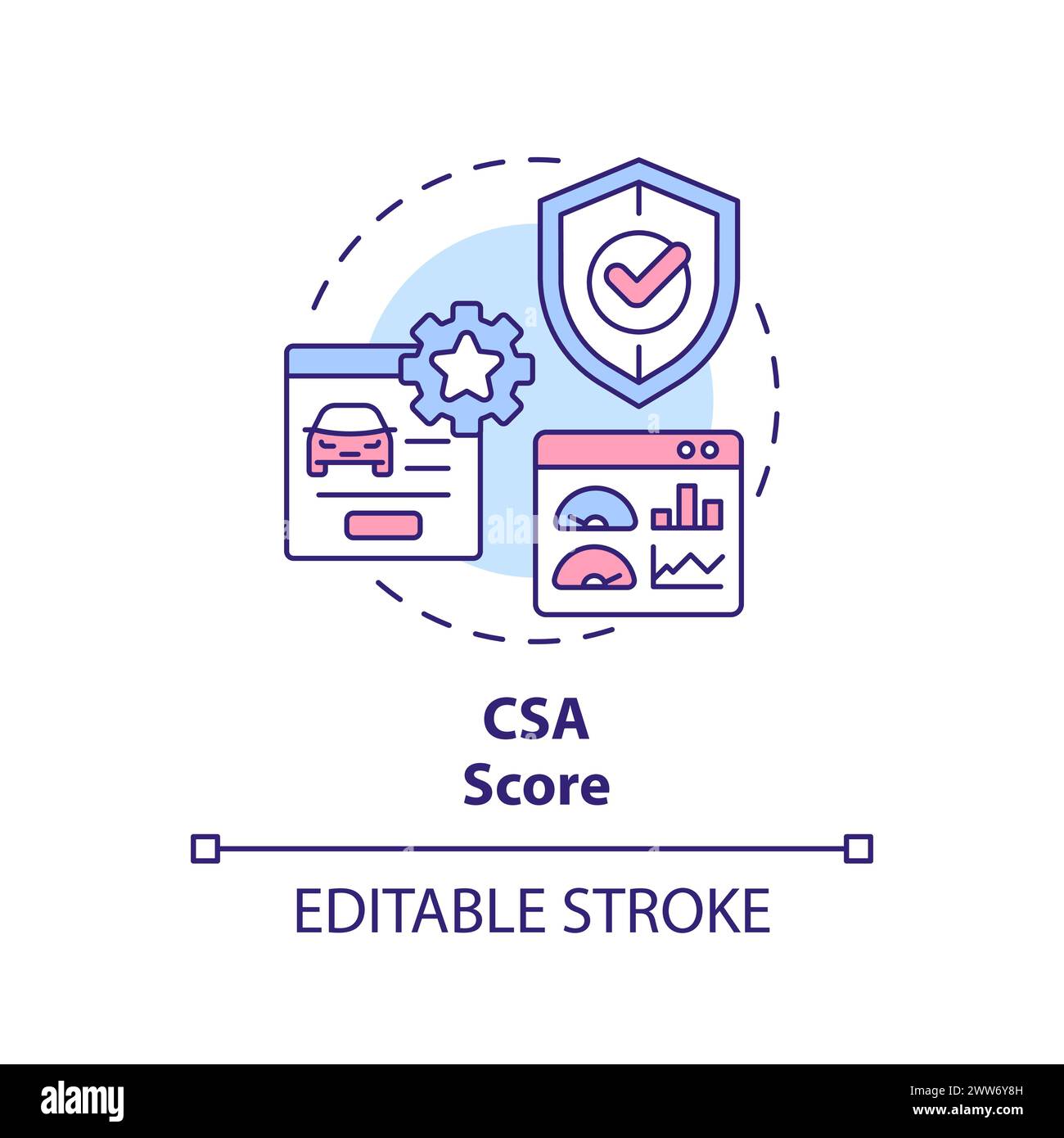 CSA score multi color concept icon Stock Vector Image & Art - Alamy