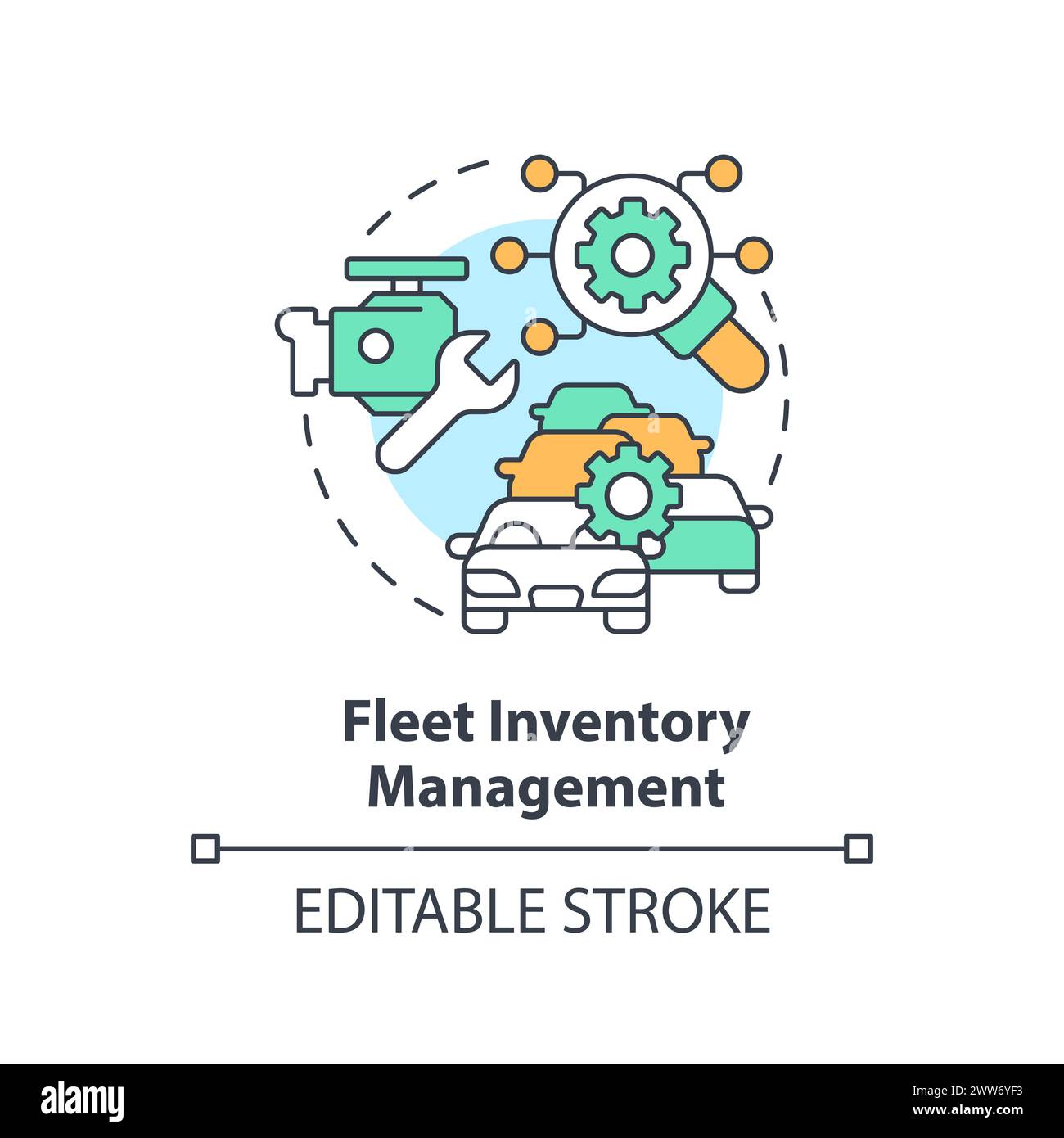Fleet inventory management multi color concept icon Stock Vector Image & Art - Alamy
