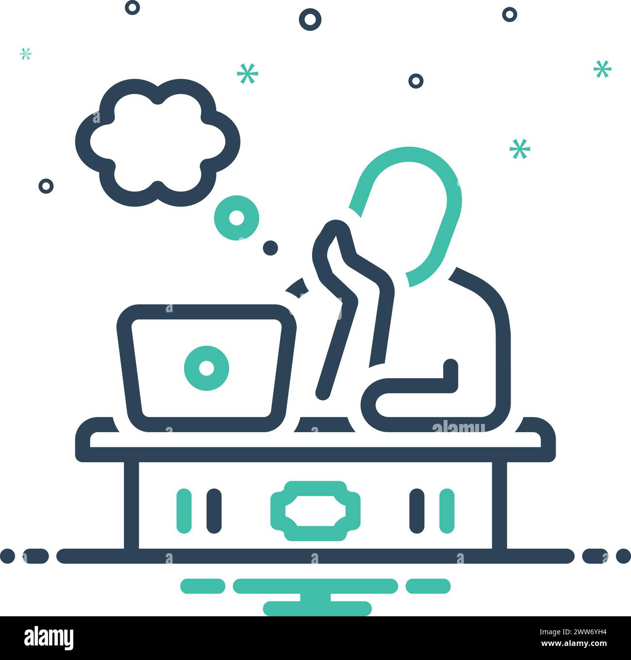 Icon for thinking, thinker Stock Vector Image & Art - Alamy