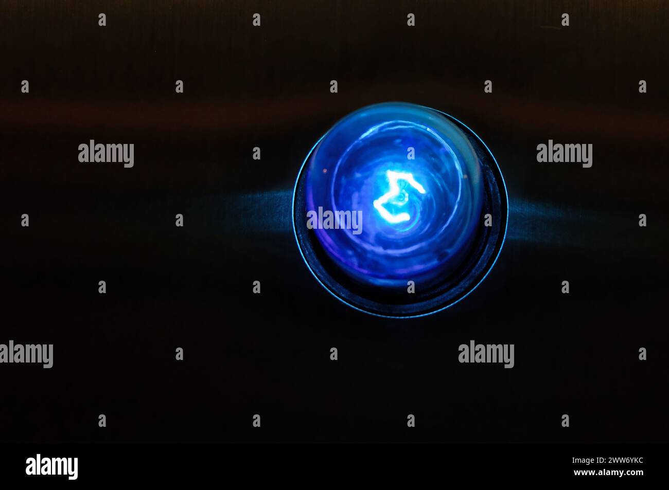 Blue light and filament Stock Photo - Alamy