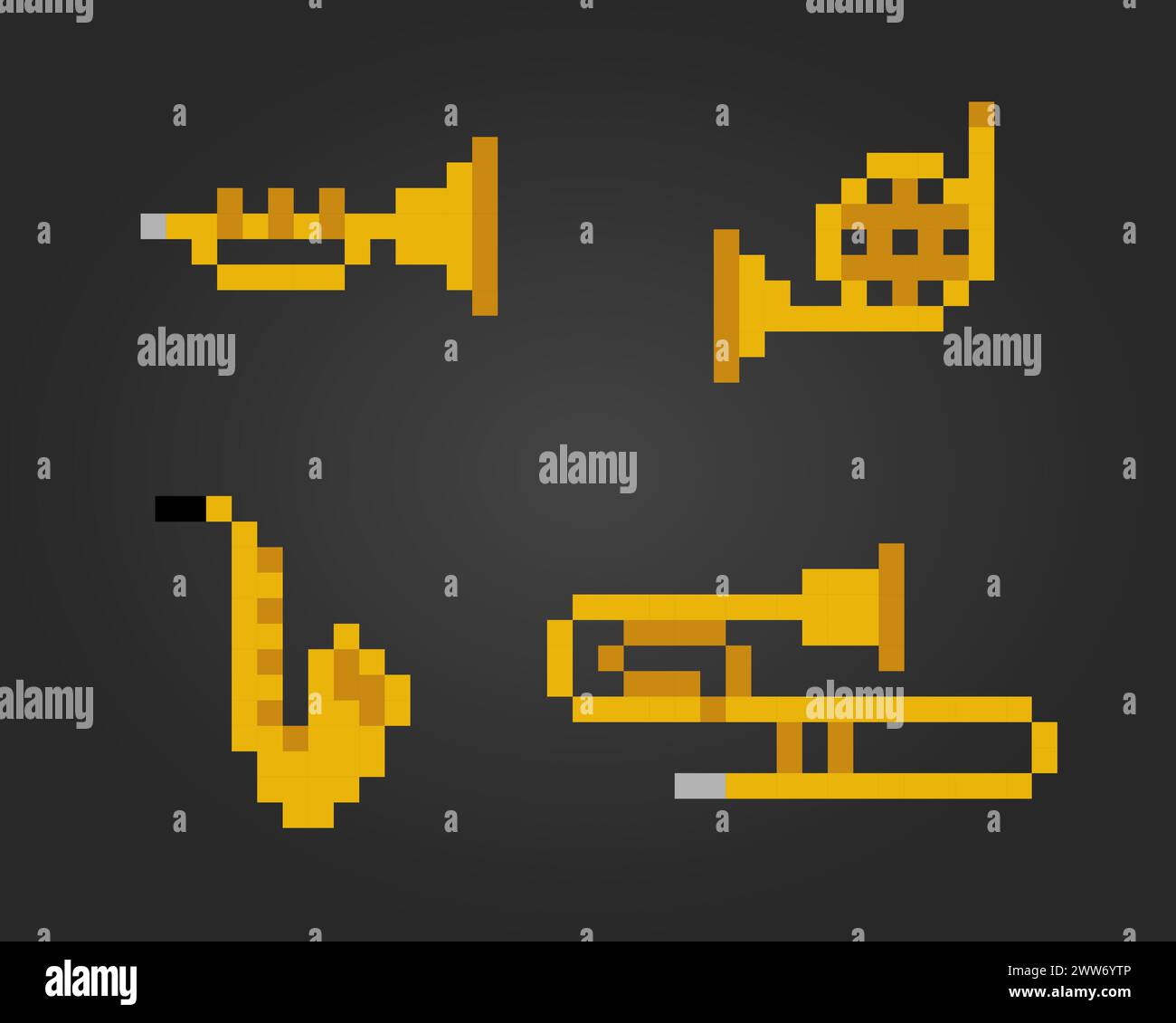 Trumpet pixel hi-res stock photography and images - Alamy