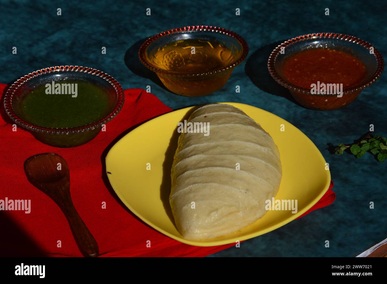 Himachal Pradesh special dish Siddu. It is a steamed wheat flour bread ...