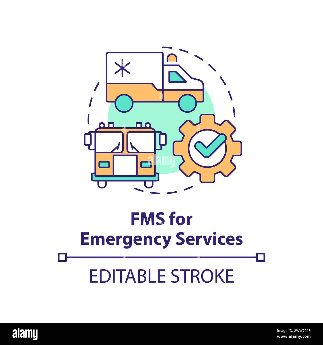 FMS for emergency services multi color concept icon Stock Vector Image ... FMS for emergency services multi color concept icon Stock Vector Image ...