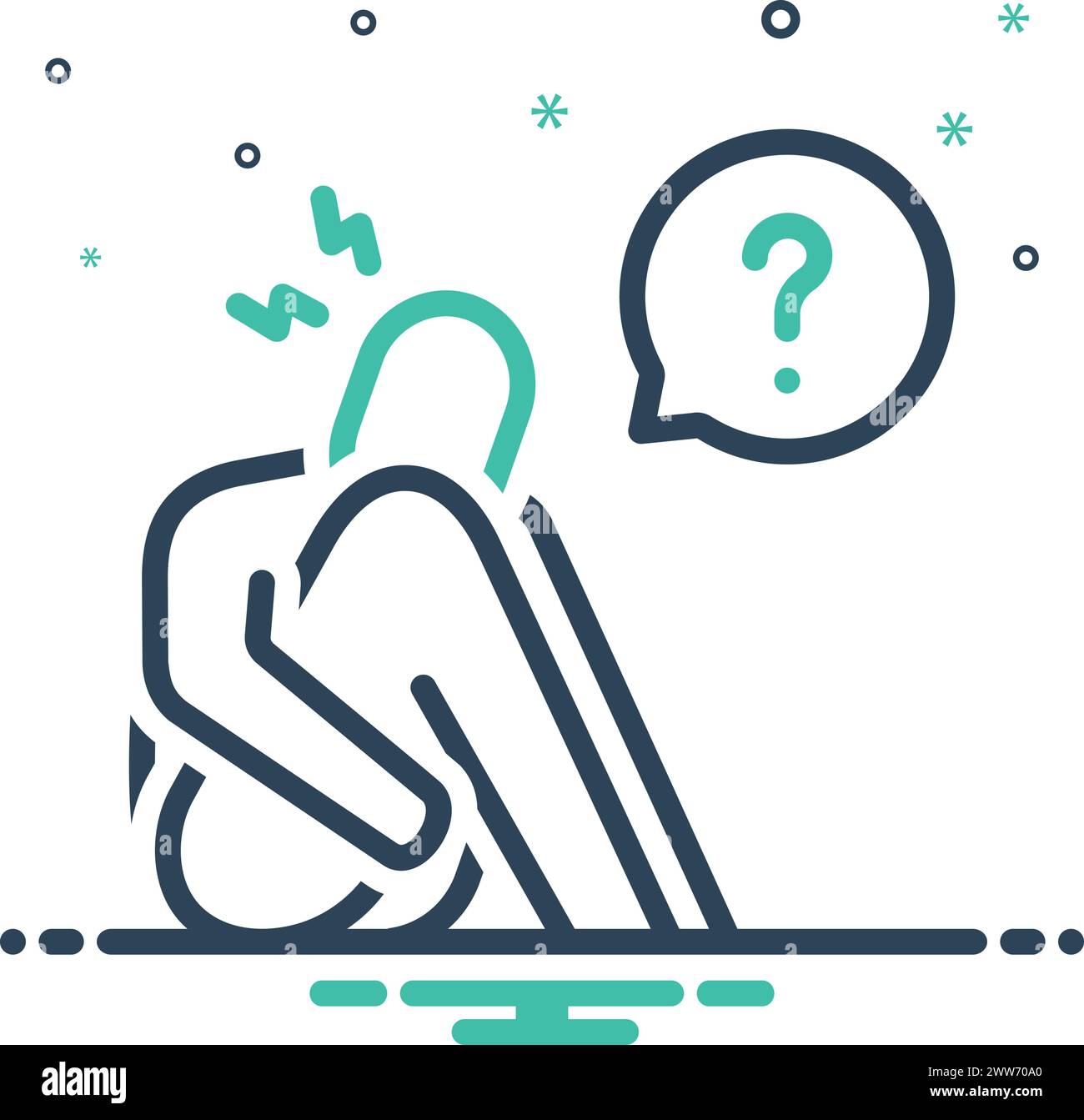 Icon for depression, remorse Stock Vector Image & Art - Alamy