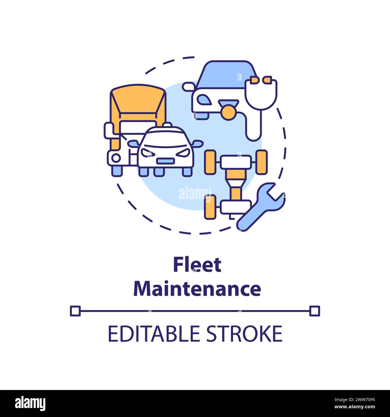 Fleet maintenance multi color concept icon Stock Vector Image & Art - Alamy