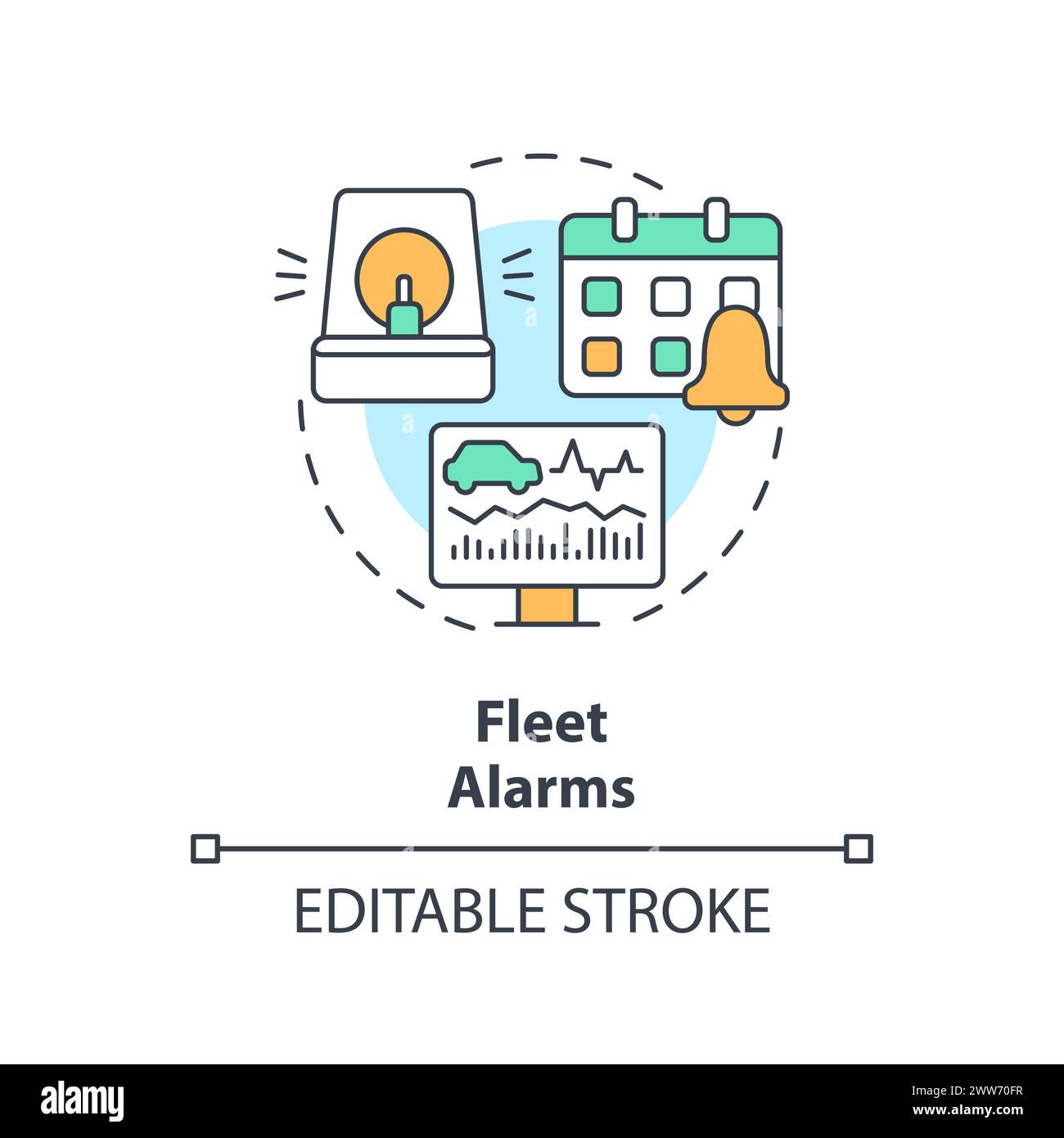 Fleet alarms multi color concept icon Stock Vector Image & Art - Alamy