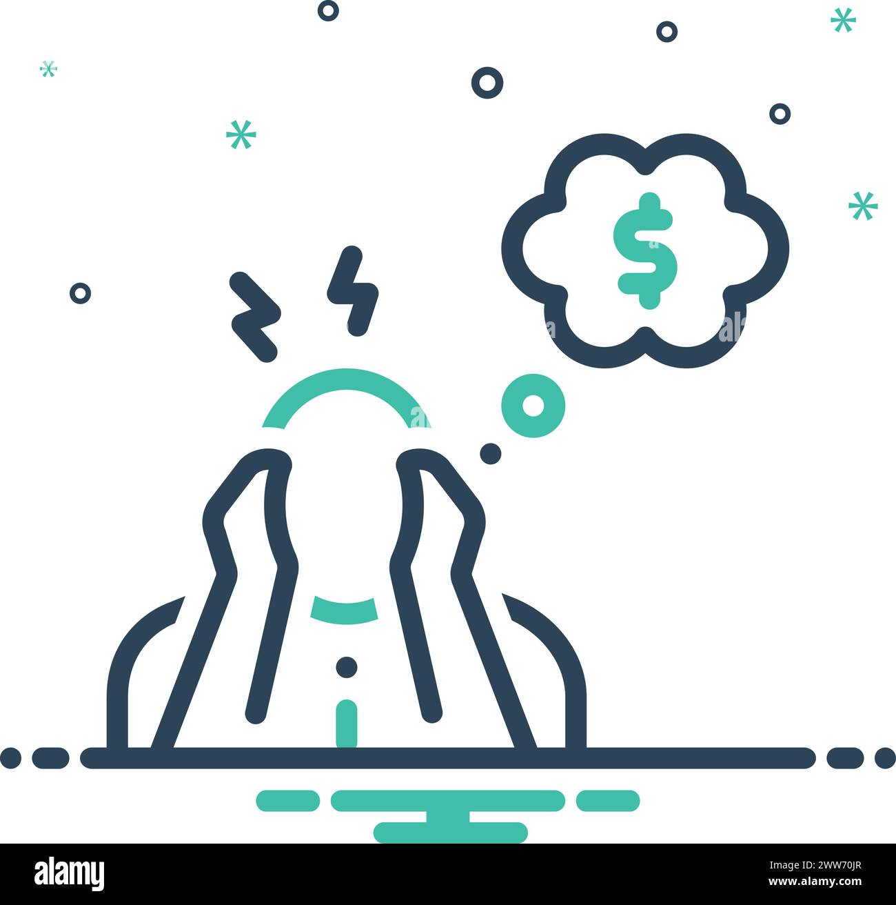 Icon for ptsd, post traumatic stress disorder Stock Vector Image & Art ...