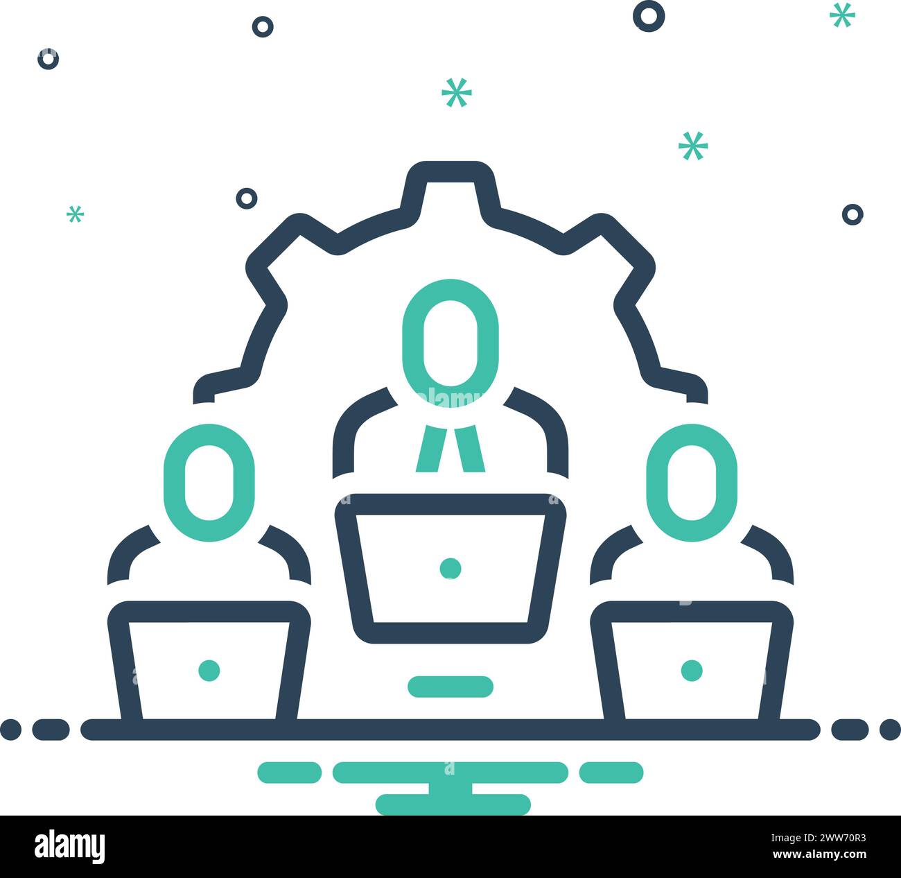 Workforce silhouette Cut Out Stock Images & Pictures - Alamy