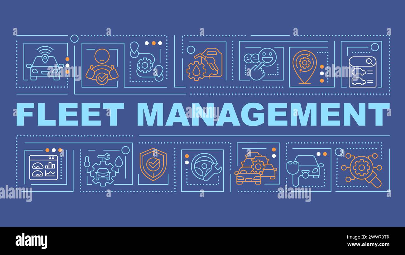 Fleet management blue word concept Stock Vector Image & Art - Alamy
