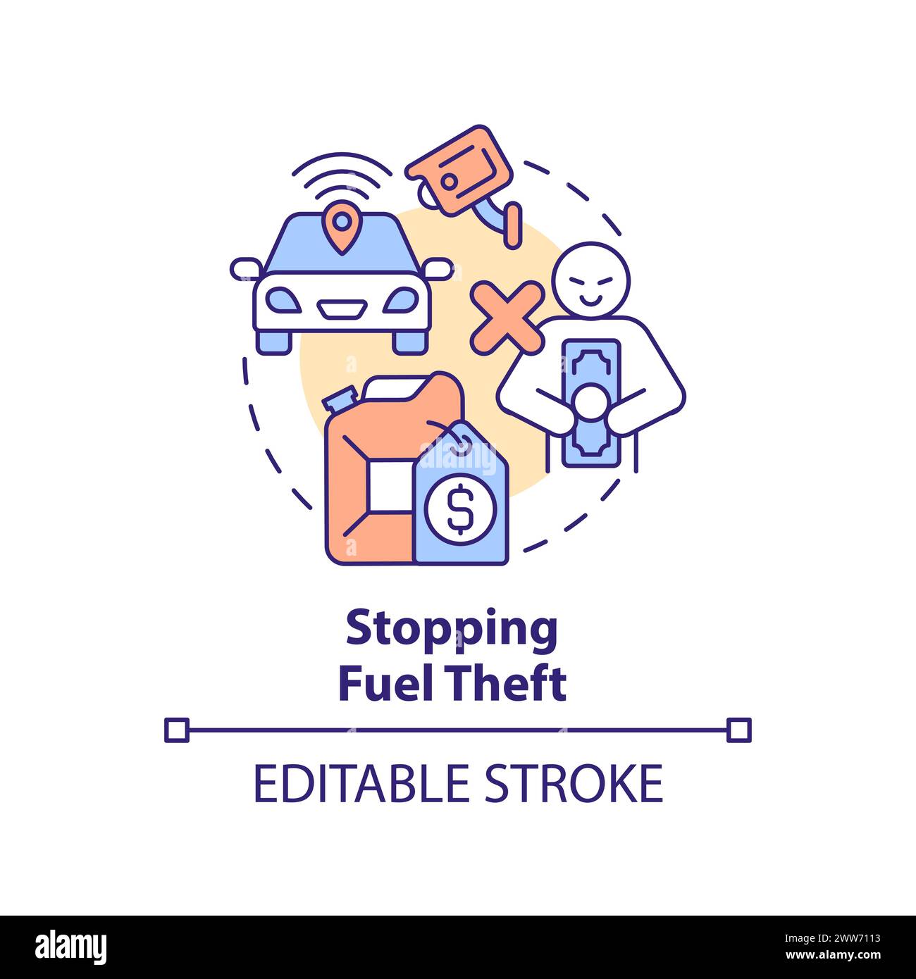 Stopping for fuel Stock Vector Images - Alamy