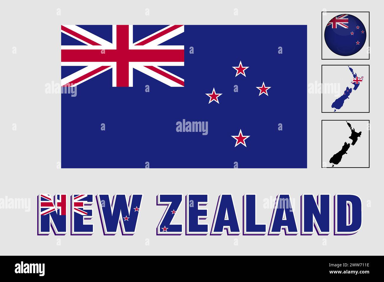 North new zealand Stock Vector Images - Alamy
