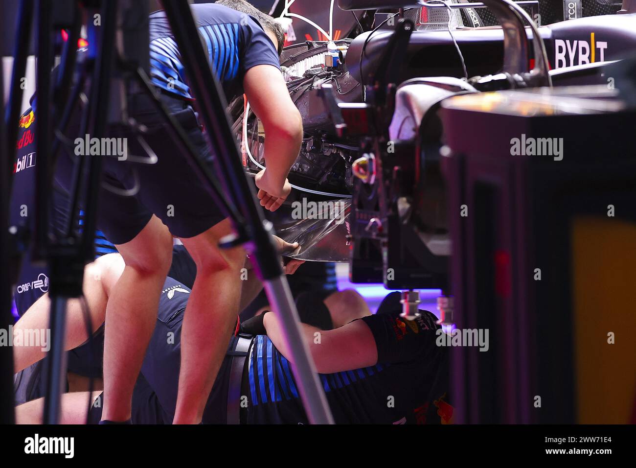 Red Bull Racing RB20, mechanical detail floor during the Formula 1 ...