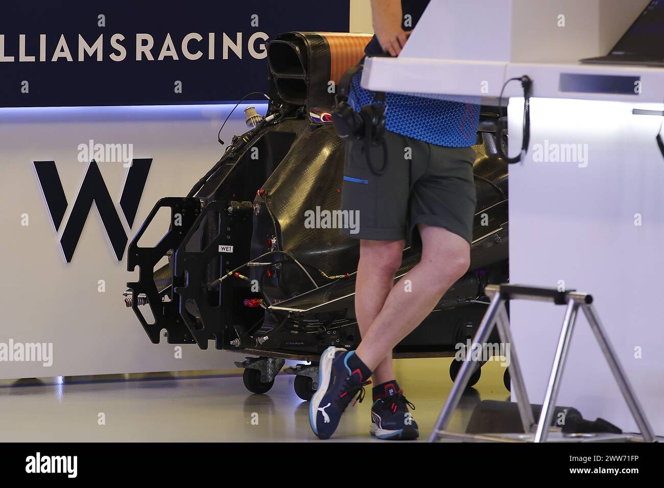 Williams Racing FW46, mechanical detail of the chassis during the ...